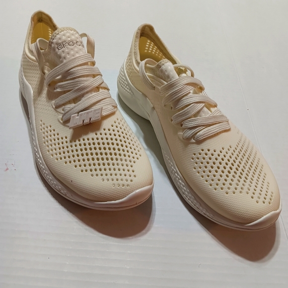 CROCS | Shoes | New Crocs Lites Sz W8 White With Laces | Poshmark